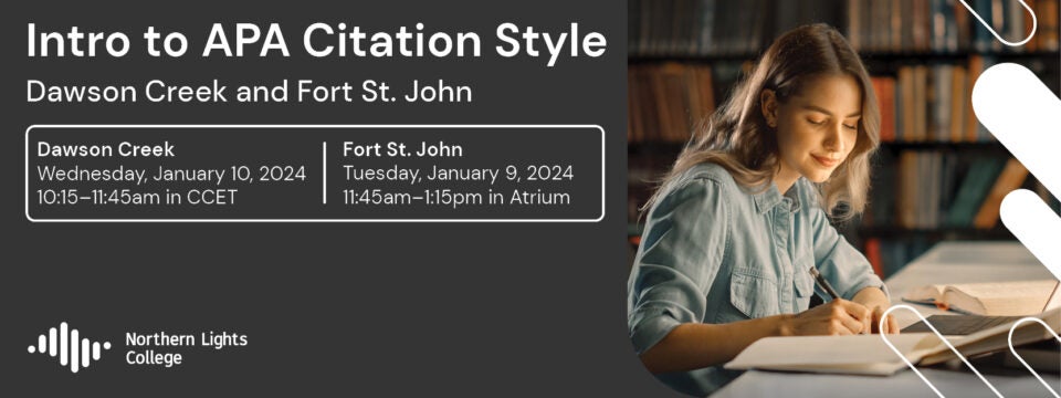Northern Lights College | Workshop: Intro to APA Citation Style